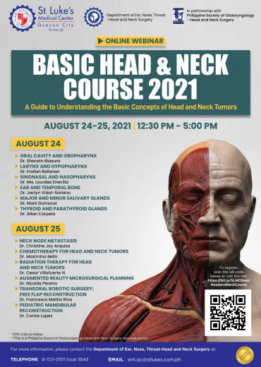 Basic Head and Neck Course 2021 | HCP Events